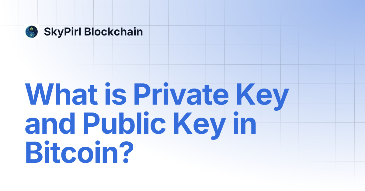 What is Private Key and Public Key in Bitcoin? | SkyPirl Blockchain
